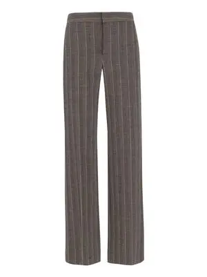 Isabel Marant Étoile Striped Tailored Trousers - Black