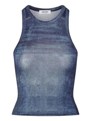 Liu Jo Sleeveless Denim-finish Top - Denim Color