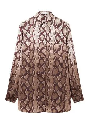 Stella McCartney Printed Oversized Shirt - Brown