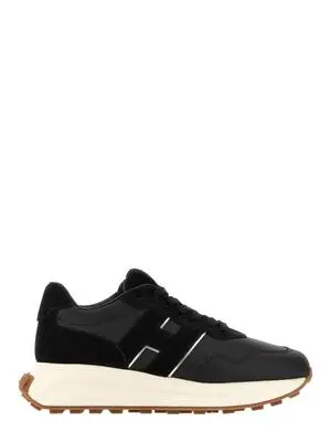 Hogan H641 Side H Patch Sneakers - Black Silver