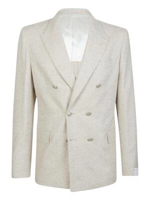 Eleventy Long-sleeved Suit Coat - Sand-colored