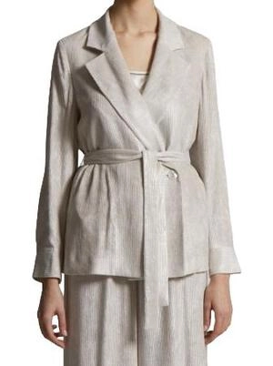 Peserico Belted Fitted Jacket - White