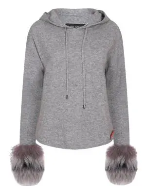 IZAAK AZANEI IZAAK AZANEI Long-Sleeved Hooded Sweater With Drawstring