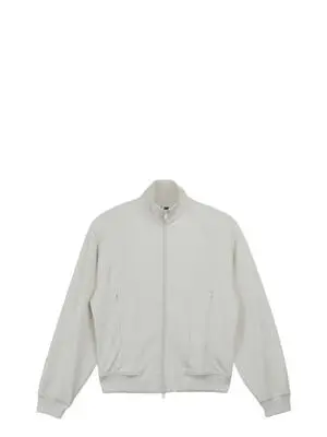 Y3 Relaxed-fit Zip-up Track Jacket With Asymmetrical Lines - Track Gray