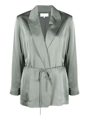 Vince V-neck Double-breasted Blazer - Gray