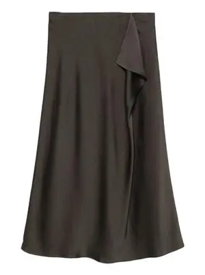 Simkhai Blane Draped Midi Skirt - Black
