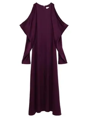 Simkhai Lovisa Cold-shoulder Midi Dress - Plum