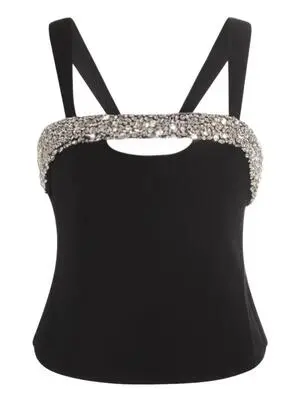 Simkhai Crystal-embellished Corset Top - Black