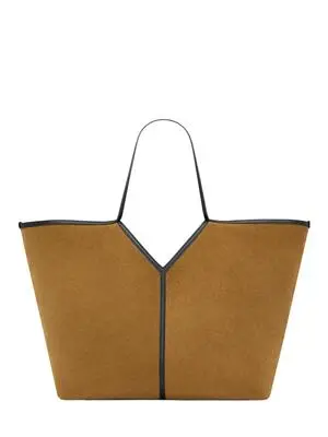 Saint Laurent Saint Laurent Double-Handled Tote Bag Plain Camel Color