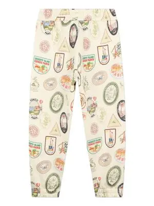 Kenzo All-over Print Cotton Jogging Trousers - Light Brown