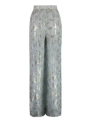 NINA RICCI Nina Ricci Floral Jacquard Wide-Leg Trousers