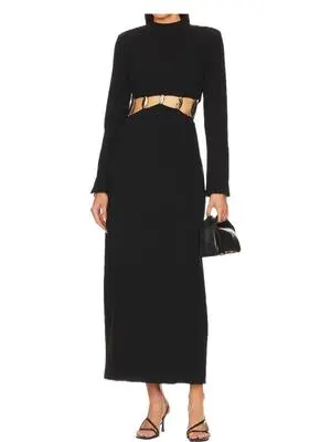 Simkhai Cut-out Detailing Round-neck Maxi Dress - Black