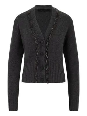 Fabiana Filippi Embellished V-neck Cardigan - Black