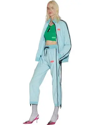 Dsquared2 Side-zip Logo-patch Trousers - Blue