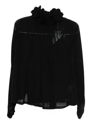 Zimmermann Long-sleeved High-neck Blouse - Black