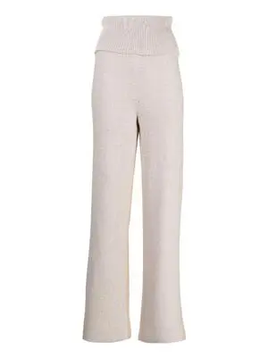 Off-White Diag Languid Two-tone Knit Trousers - White