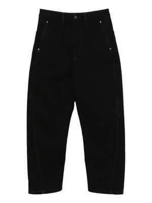 LEMAIRE Twisted Cropped Trousers - Black