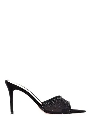 GIANVITO ROSSI Embellished Heeled Sandals - Black