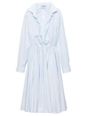 Prada Cotton Midi Dress With V-neckline - Astro