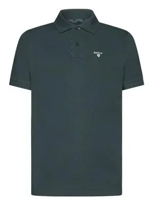 Barbour Logo Embroidered Short-sleeved Polo Shirt - Green