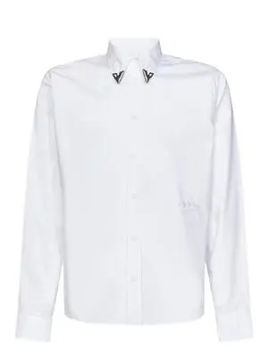 Off-White Straight-point Collar Shirt - No