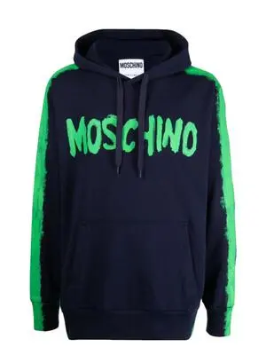Moschino Print Pullover Hoodie - Black