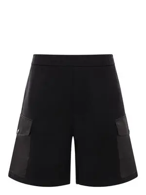 Prada Triangle Logo Cargo Shorts - Black