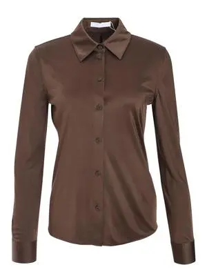 Helmut Lang Lapel Long-sleeved Shirt - Brown