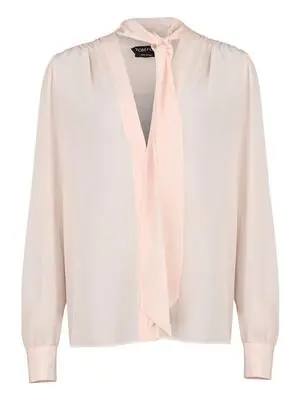 TOM FORD Long-sleeved V-neck Top - Pink