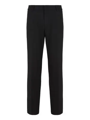 Emporio Armani Compact Fabric Chinos - Black