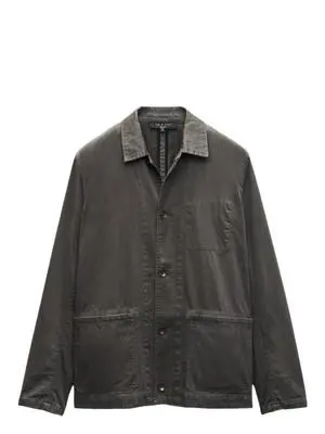 Rag & Bone Evan Twill Worker Jacket - Black