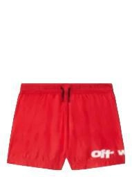 Off-White Graphic Swim Shorts - Red