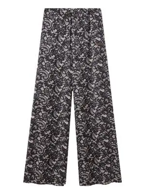 Stella McCartney Lace Print Elasticated Waistband Trousers - Black