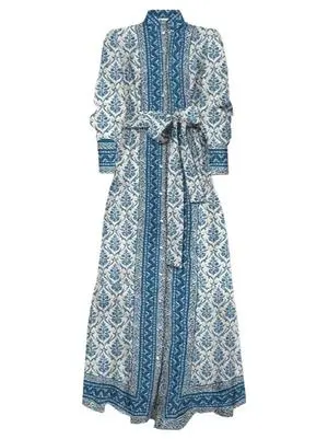 MC2 SAINT BARTH Mc2 Saint Barth Printed Long Sleeve Maxi Dress