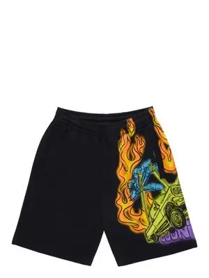 MARCELO BURLON COUNTY OF MILAN County Flame Shorts - Black