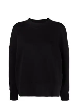 Palm Angels Logo Printed Crewneck Sweatshirt - Black