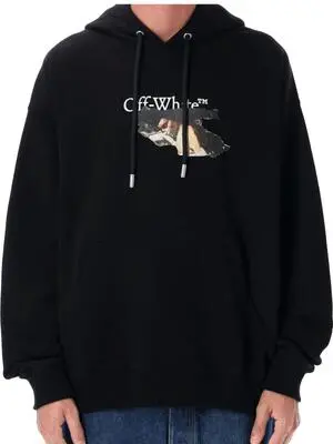 Off-White Paint Arrow Skate Drawstring Hoodie - Black