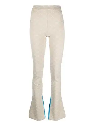 Off-White Monogram Ankle-slit Trousers - Nude