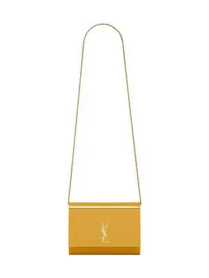 Saint Laurent Vicky Minaudière Shoulder Bag Yellow