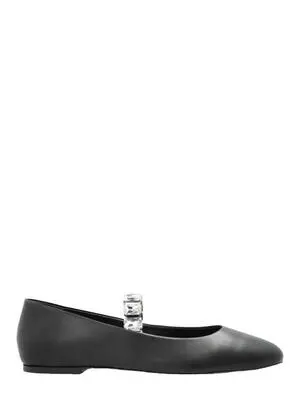 Casadei Embellished Ballet Flats - Black