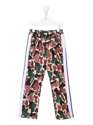 Palm Angels Camouflage Print Track Pants With Side Stripe - Multicolor