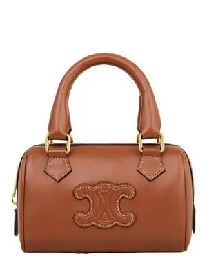 Celine Mini Boston Bag In Smooth Calfskin - Tan