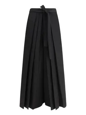 Fabiana Filippi Pleated Tied-waist Trousers - Black