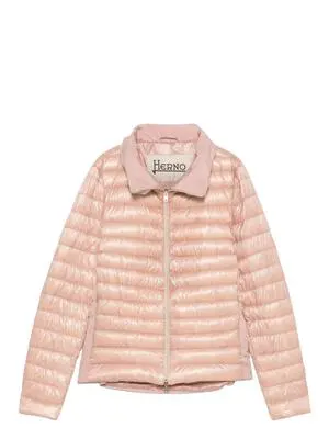 Herno Quilted Puffer Jacket With Drawstring Waist - Nude