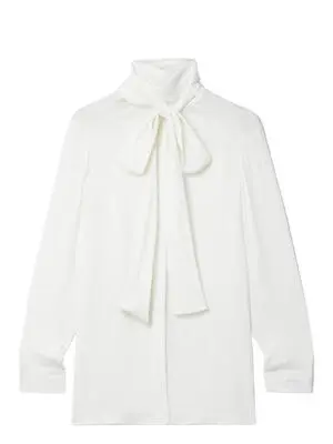 KHAITE Khaite Knotted Tie Detailed Blouse