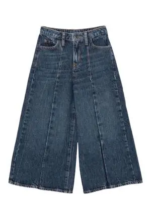 Emporio Armani Panelled Wide-leg Trousers - Blue