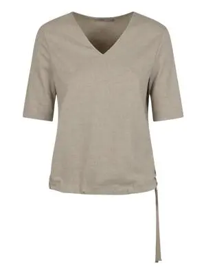 Herno Melange Flannel Resort T-shirt - Nude