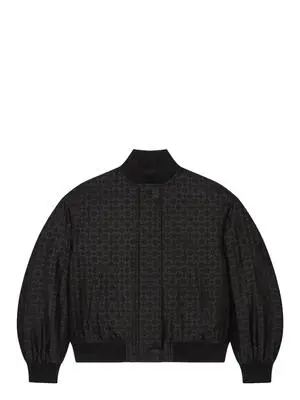 Givenchy Oversized 2-in-1 Bomber In Monogram 72 Jacquard - Black