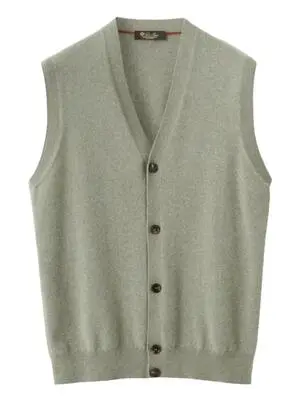 Loro Piana Classic V-neck Vest - Mountain View Mixed Colors
