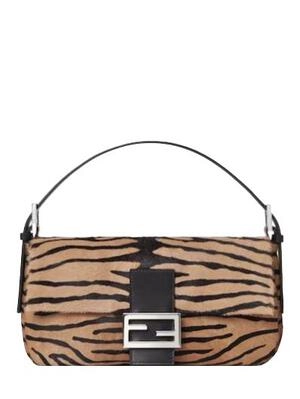 Fendi Baguette Tiger-print Shoulder Bag - No